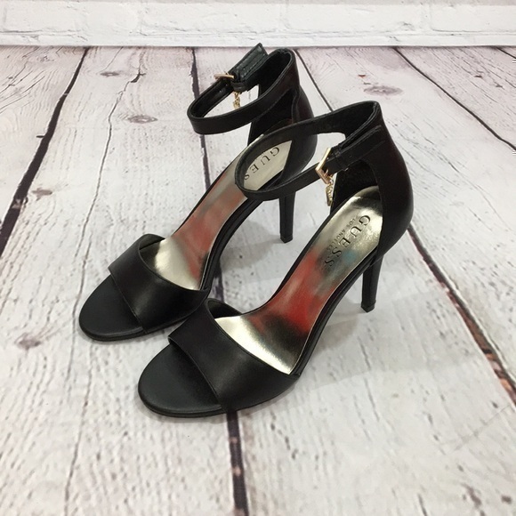 Guess | Shoes | New Guess Matte Black Heels Vegan Leather 55 | Poshmark